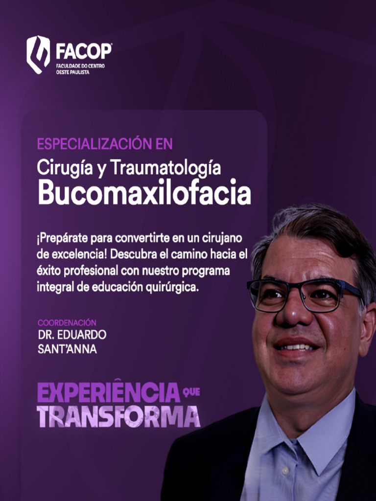 Facop Especializacion en Cirugia y Traumatologia Bucomaxilofacia | PDF