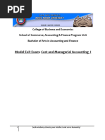 Exit Examination Model Exam For Buma 2023 Academic Year | PDF ...