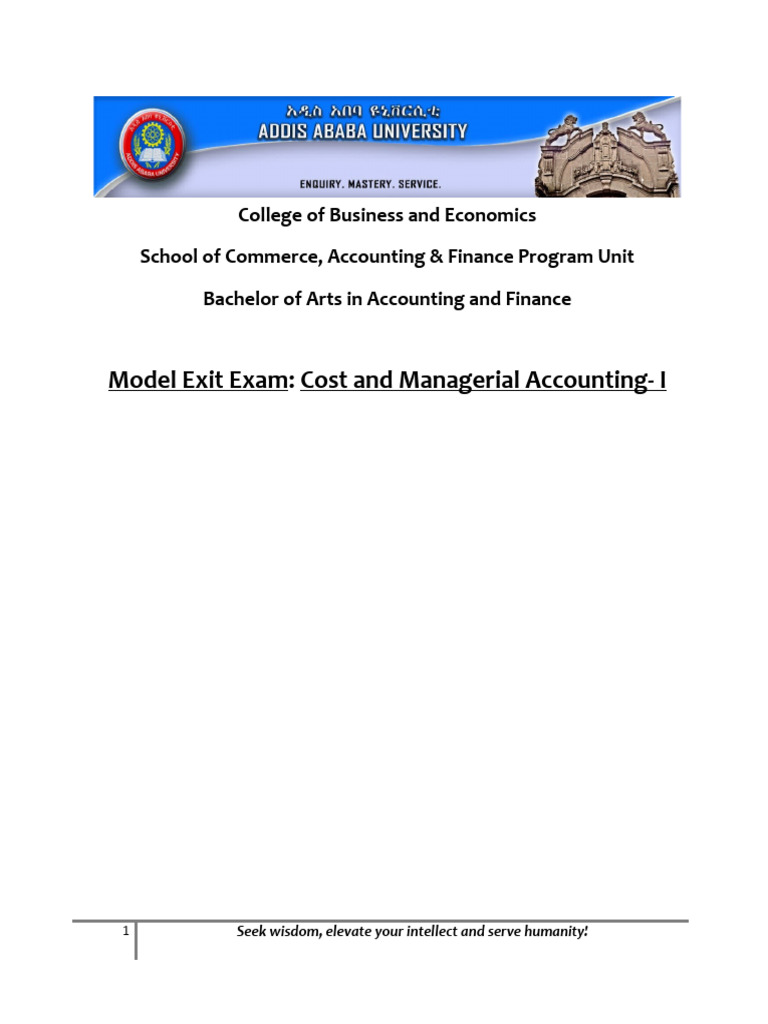 Cost and Management Accounting Exam Guide | PDF | Gross Margin | Inventory