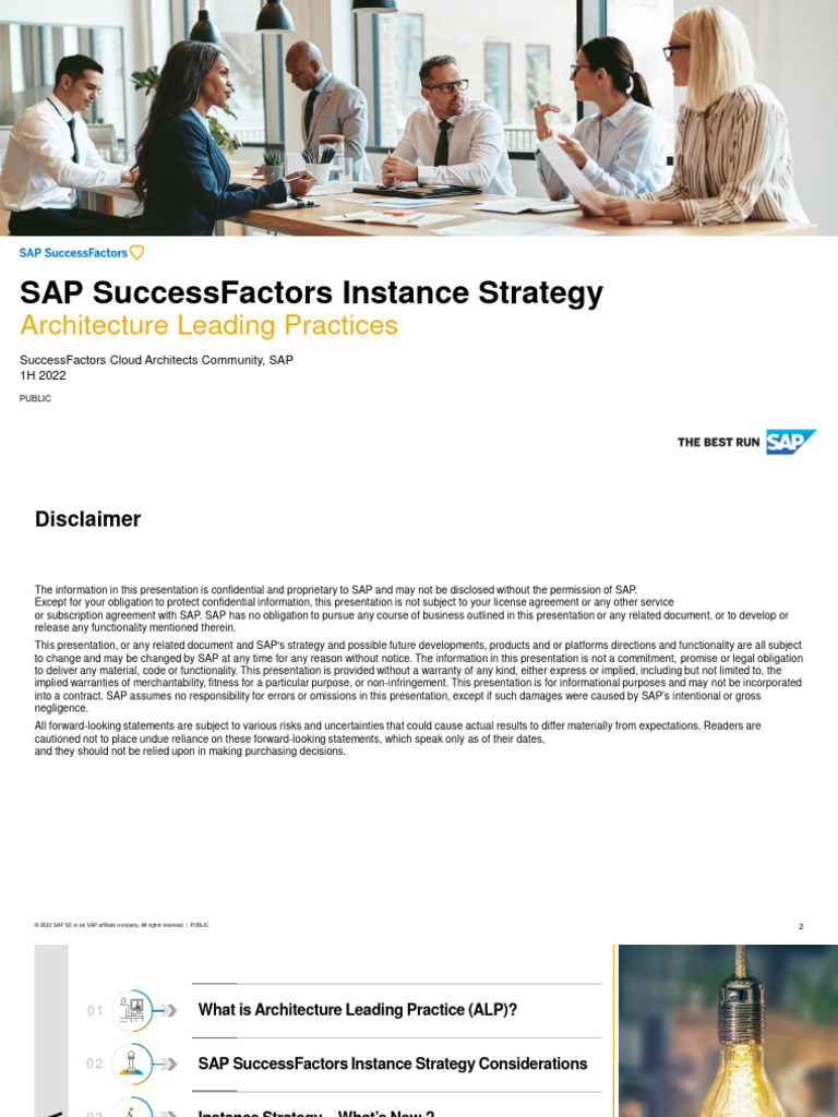 SAP SuccessFactors Instance Strategy Guide | PDF | Cloud Computing ...