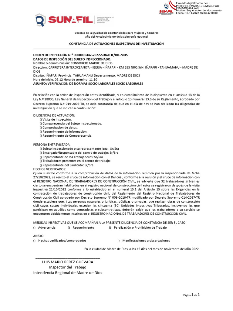 Sunafil | PDF | Gobierno | Justicia