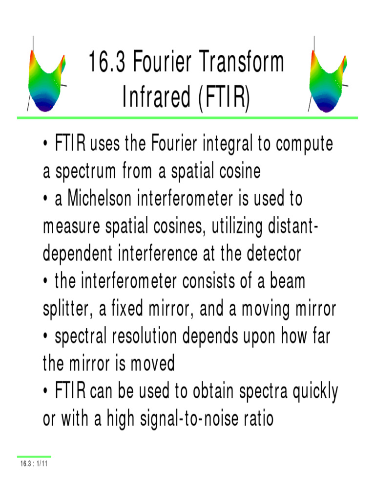 16.3 Fourier Transform Infrared | Download Free PDF | Spectral Density ...
