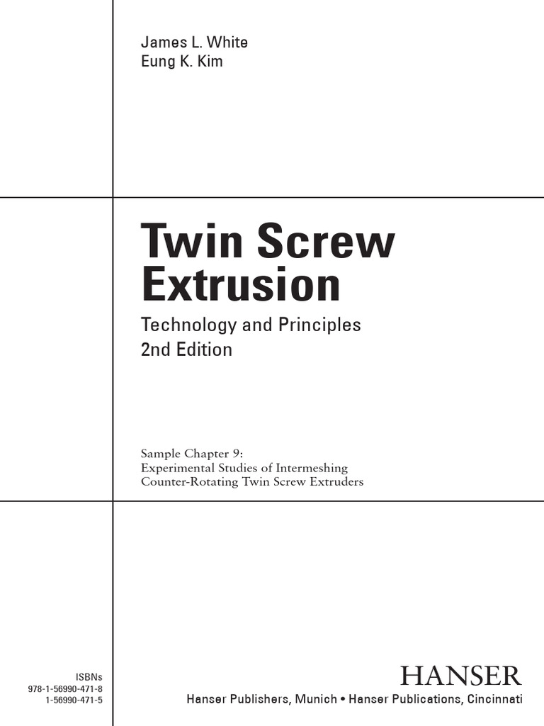 Intermeshing Counter-Rotating Twin Screw Extruders | PDF | Extrusion ...