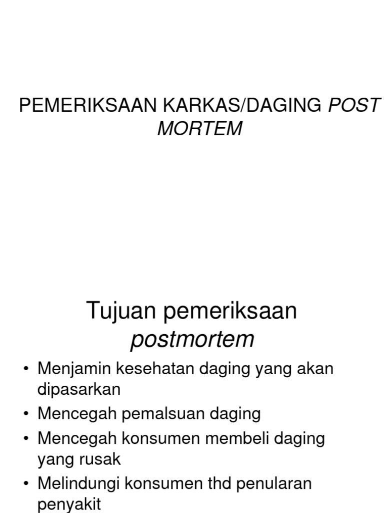 Pemeriksaan Postmortem | PDF