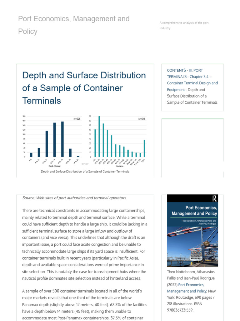 Depth and Surface Distribution of A Sample of Container Terminals ...