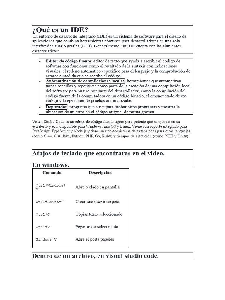 Qué Es Un IDE | PDF | Entorno de desarrollo integrado | Informática