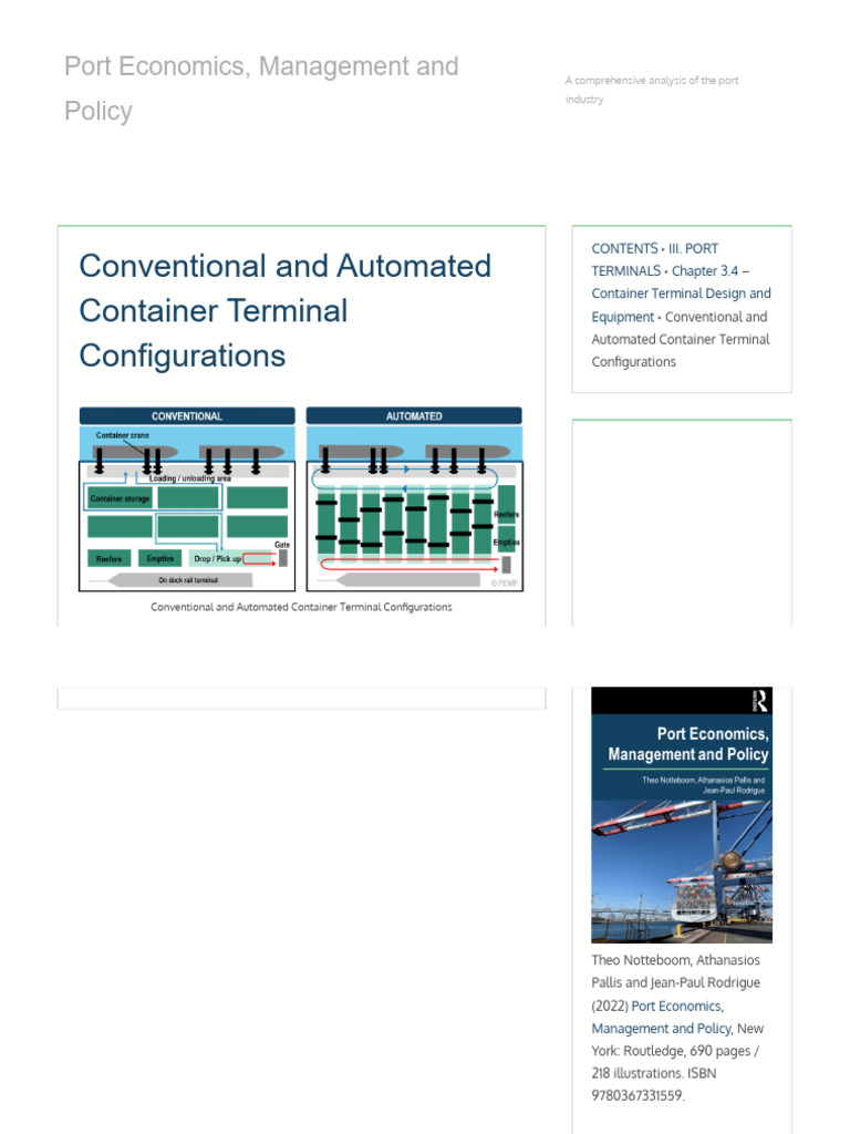Conventional and Automated Container Terminal Configurations - Port Economics, Management and ...