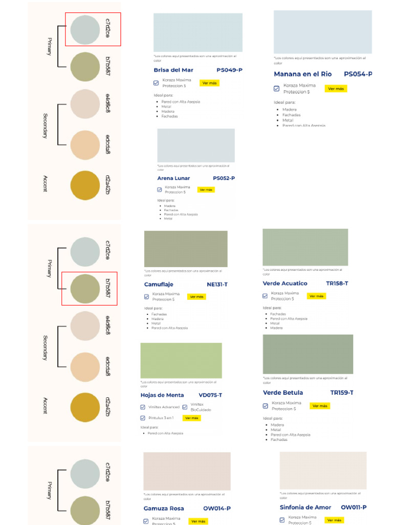 Colores Según Paleta | PDF