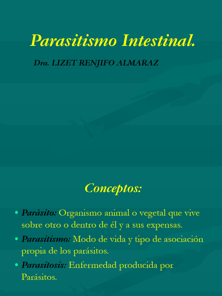Parasitismo Intestinal Nematelmintos .Ppt | PDF | Diarrea | Heces