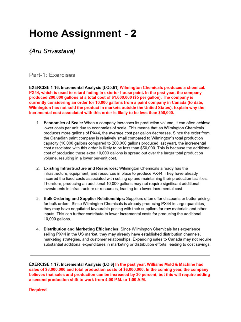 Home Assignment - 2 | PDF | Cost Of Goods Sold | Inventory