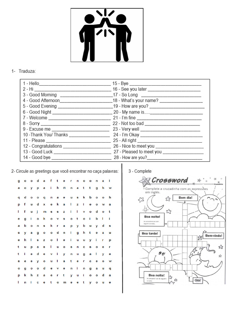 Greetings Atividade | PDF