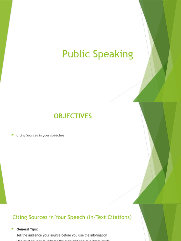 Citing Sources in Speeches Guide | PDF | Science & Mathematics