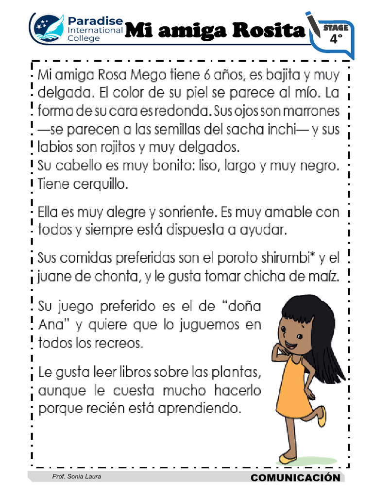 LECTURAS - Mi Amiga Rosita | PDF | Estudios de idiomas extranjeros