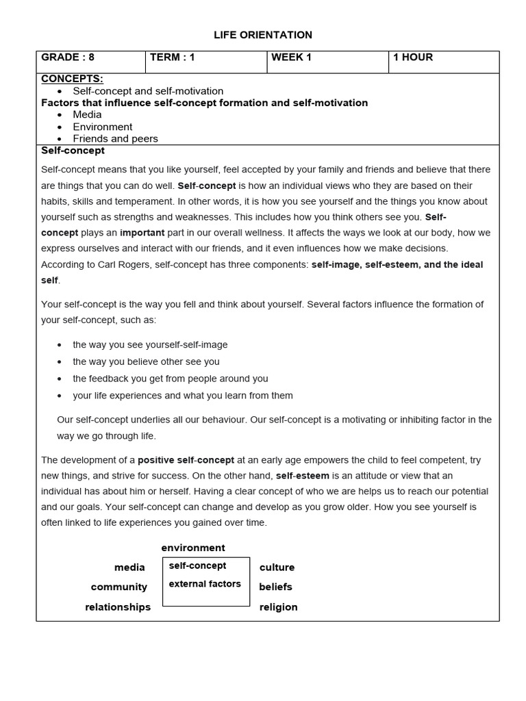 Grade 8 - 2024 Term 1 Week 1-3 WORKSHEETS | Download Free PDF | Self ...
