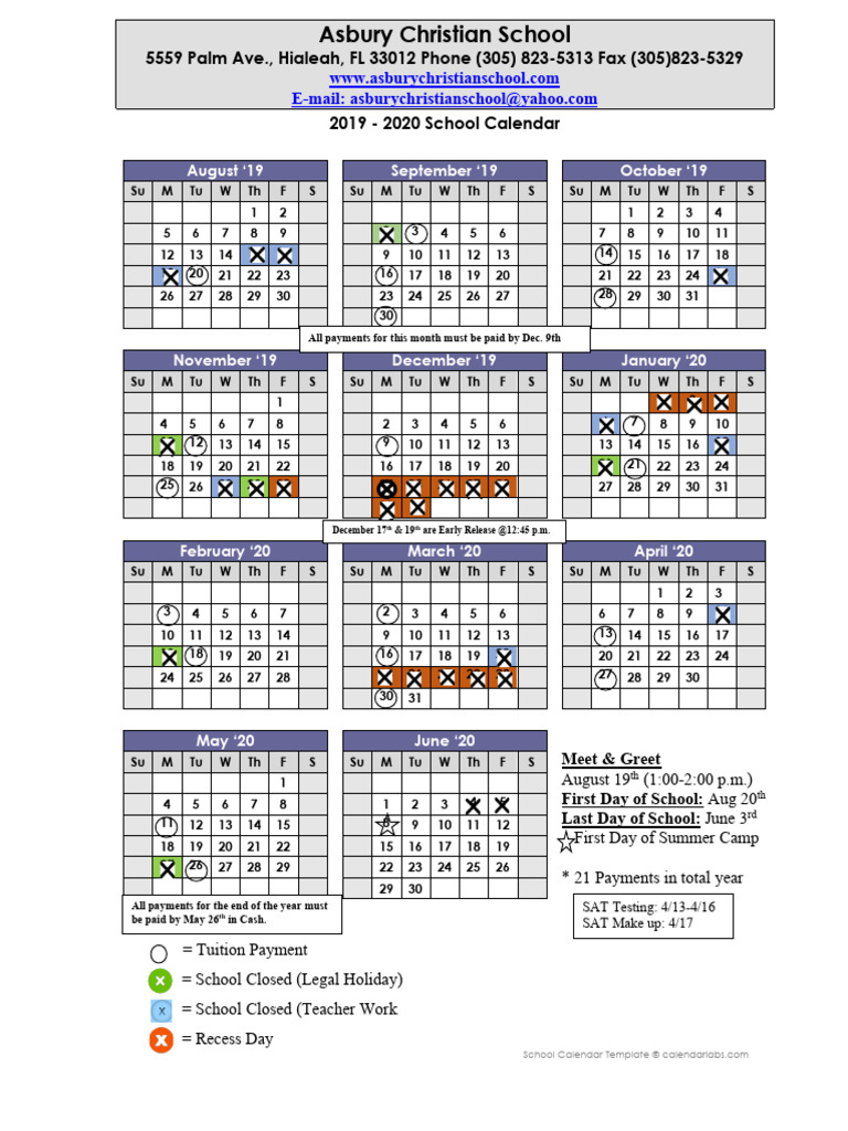 2019-20 Calendario | PDF