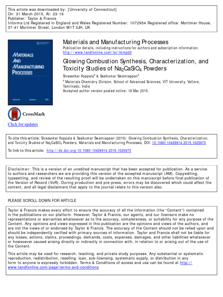 Koppala 2015 | Download Free PDF | Silicon Dioxide | Chemical Reactions Koppala 2015 | Download Free PDF | Silicon Dioxide | Chemical Reactions