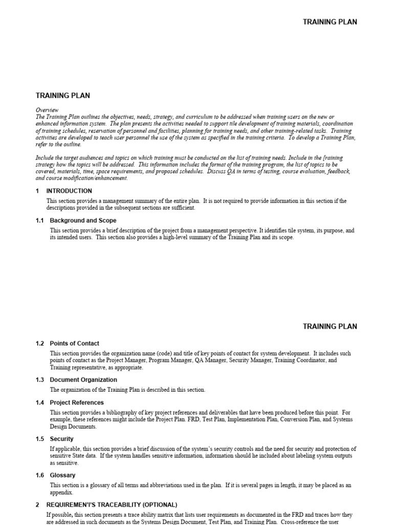Training Plan Topic | PDF | Databases | Curriculum