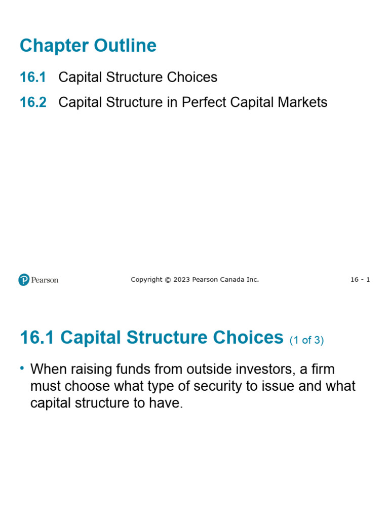 Lecture 4 Ch16 1 | PDF | Capital Structure | Cost Of Capital