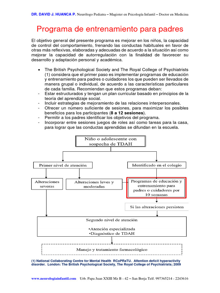 Entrenamiento Parental para Conducta Infantil | PDF | Comportamiento ...