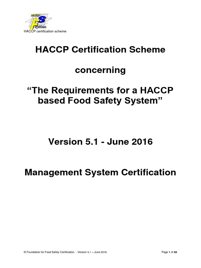 Haccp - June 2016 | PDF | Food Safety | Hazard Analysis And Critical Control Points