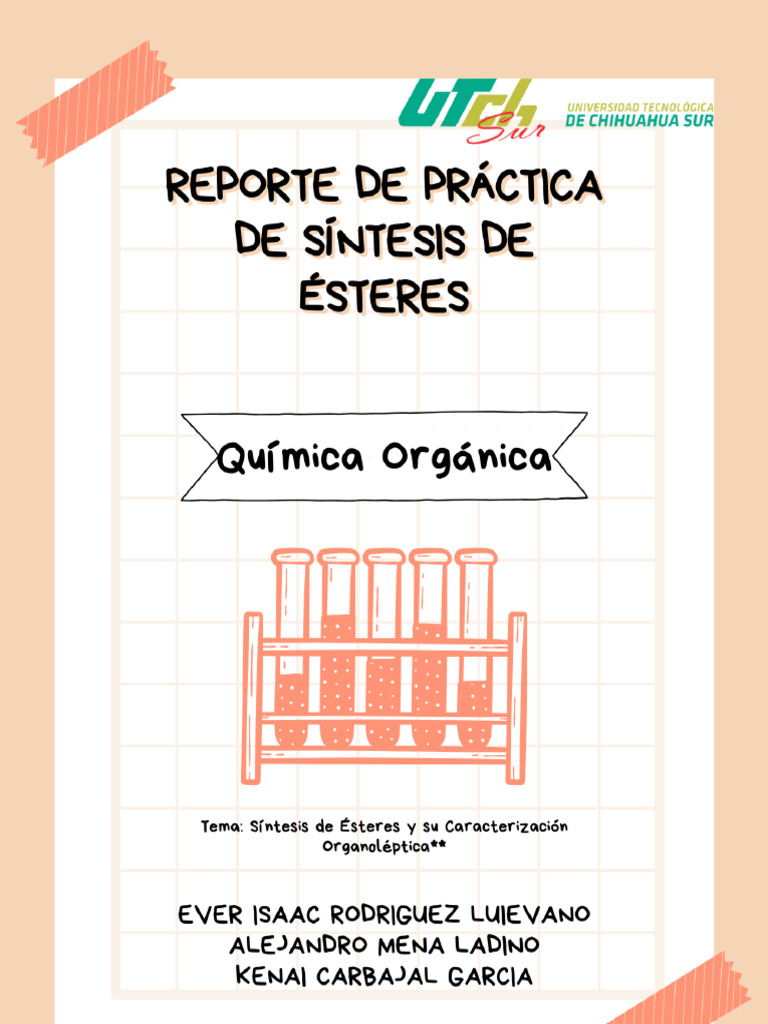PRACTICA DE ESTERES | PDF | Ester | Ácido
