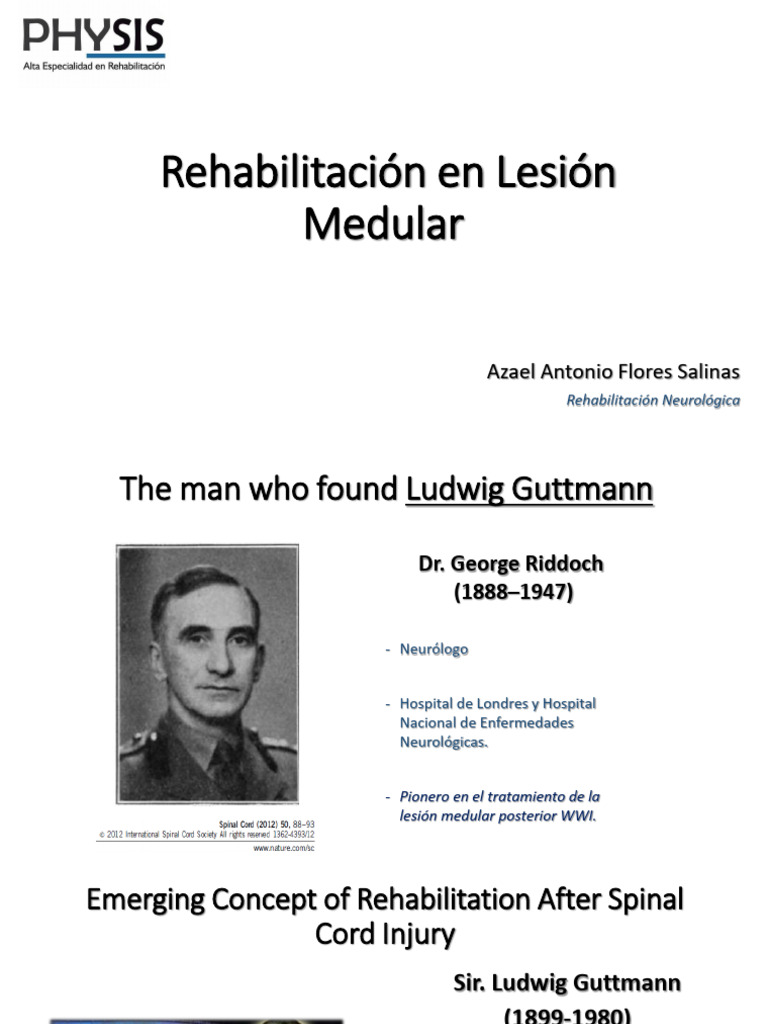 Rehabilitación en Lesión Medular | PDF | Lesión de la médula espinal ...