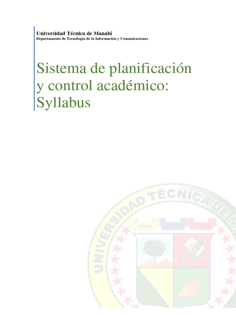 SPCA - Syllabus | PDF | Planificación | Maestros
