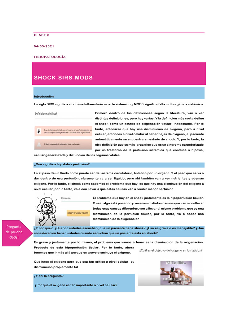 Fisiopatología de Shock-Sirs-Mods | PDF | Angiotensina | Glándula ...