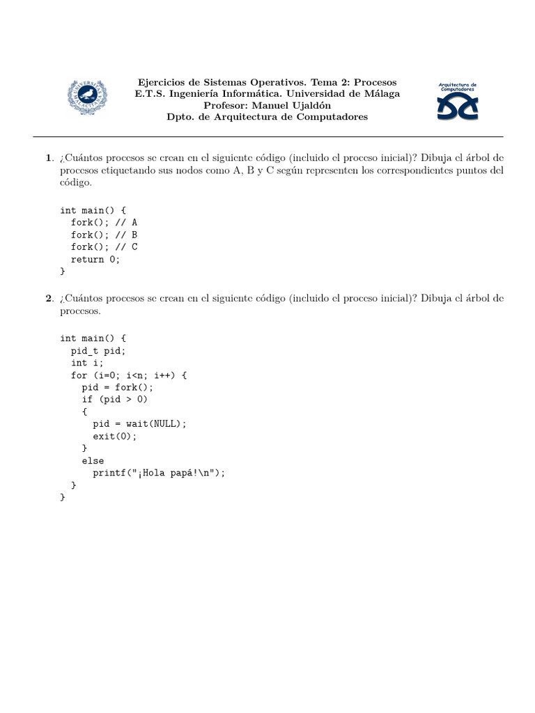 Tema2 Procesos | PDF | Hilo (Computación) | Virus