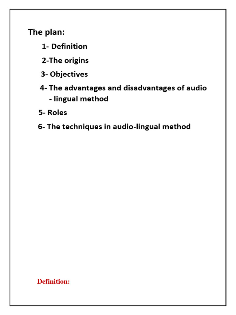 The Plan | PDF | Human Communication | Linguistics