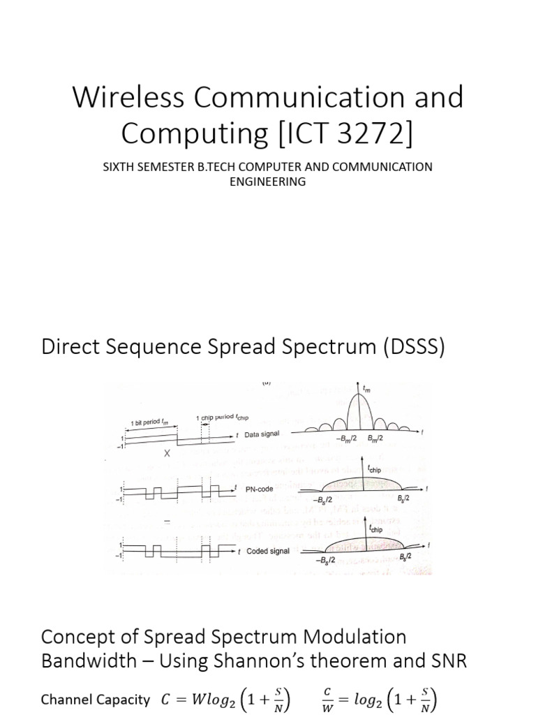 Wireless Communication and Computing (ICT 3272) - As On April 2022 | PDF | Sampling (Signal ...