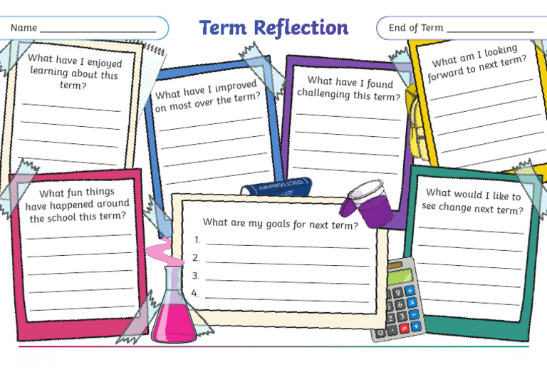 Term Reflection Template for Students | PDF
