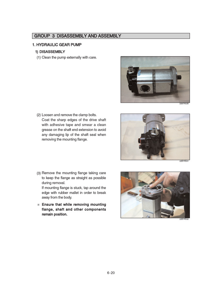 Group 3 Disassembly and Assembly: 1. Hydraulic Gear Pump | PDF | Piston ...