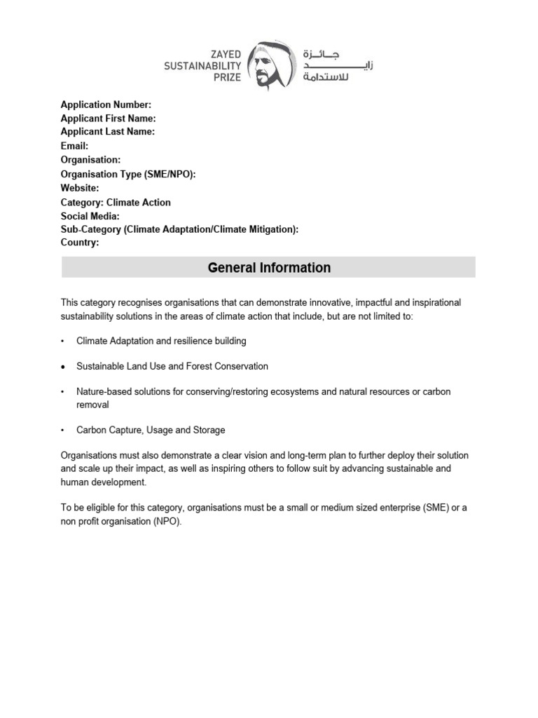 Climate Action Questionnaire 2024 | PDF | Sustainability | Innovation