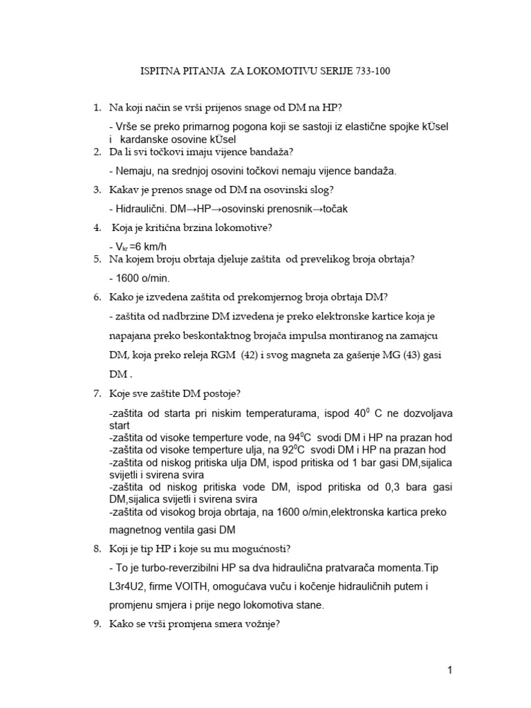 Isp Za Lok. 733-100-Odg | PDF