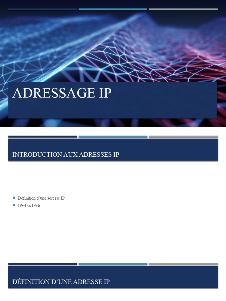 Formation Adressage IP | PDF