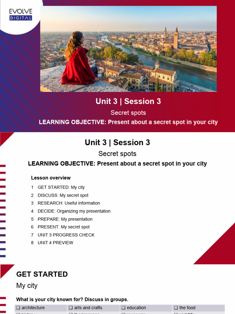 Unit 3 - Session 3: Secret Spots | PDF