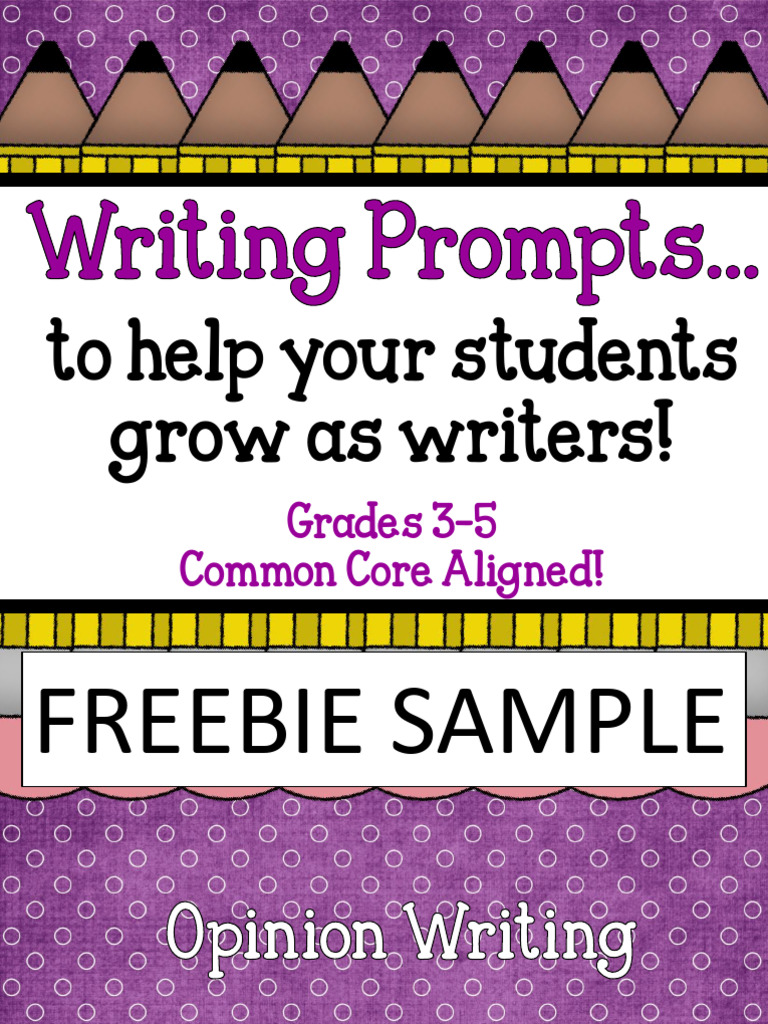 To Help Your Students Grow As Writers!: Freebie Sample | PDF ...