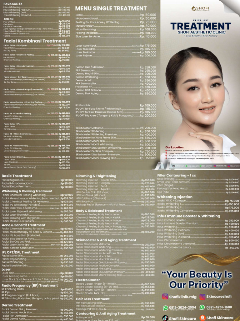 Price List Treatment | PDF
