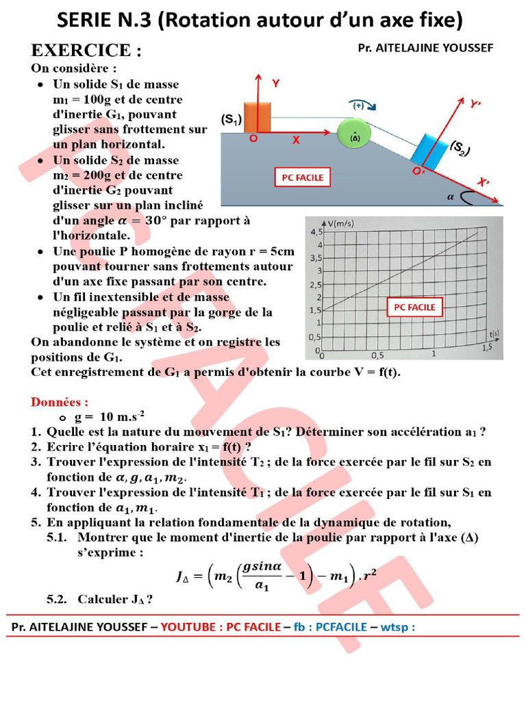 rotation autour d'un axe fixe serie n 3_240426_174514 | PDF