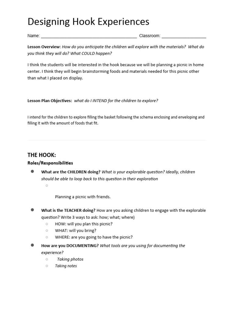 Hook Experience 1 | PDF | Human Communication | Learning