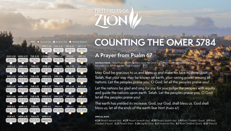 Omer Counter 5784 - DIGITAL | PDF | Torah | Jewish Law And Rituals