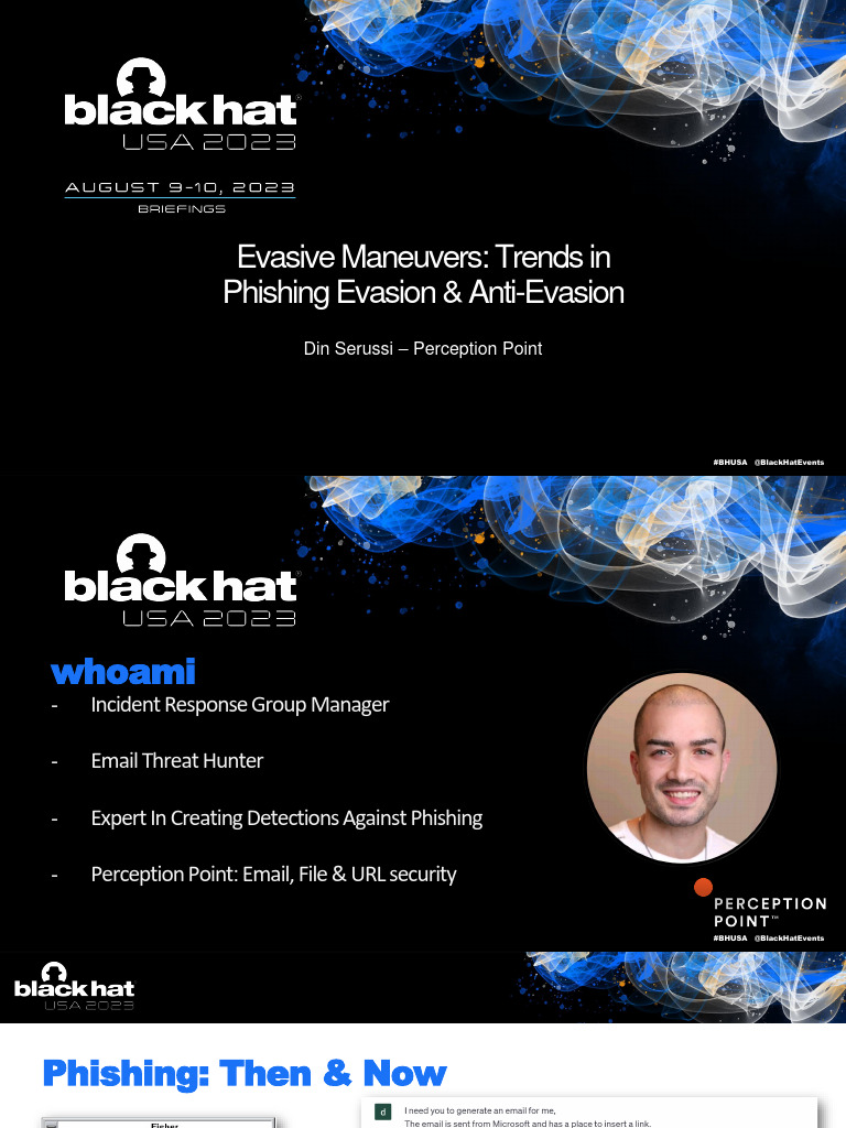 Din Serussi - Evasive Maneuvers Trends in Phishing Evasion & Anti-Evasion | PDF | Phishing ...