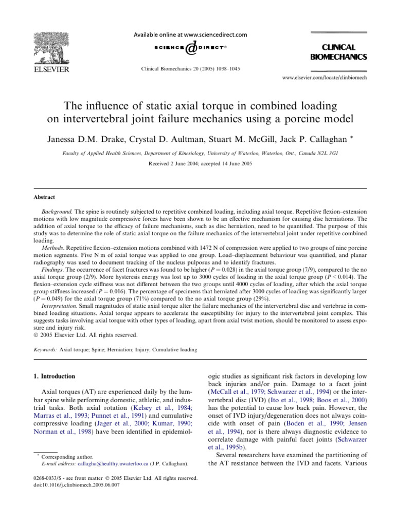 The Influence of Static Axial Torque in Combined Loading On ...