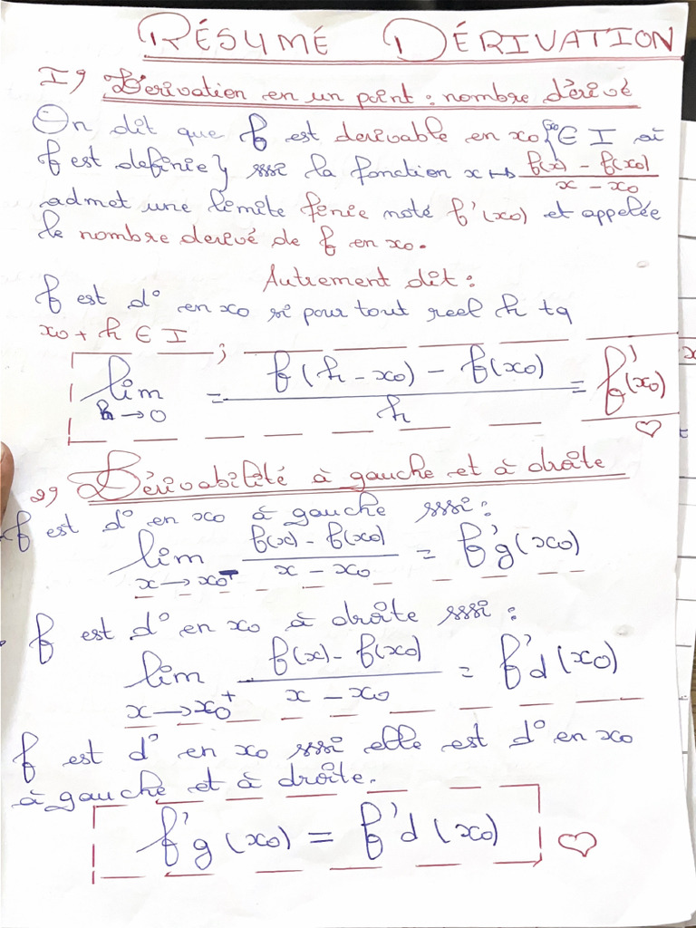 Resume de Derivation | PDF