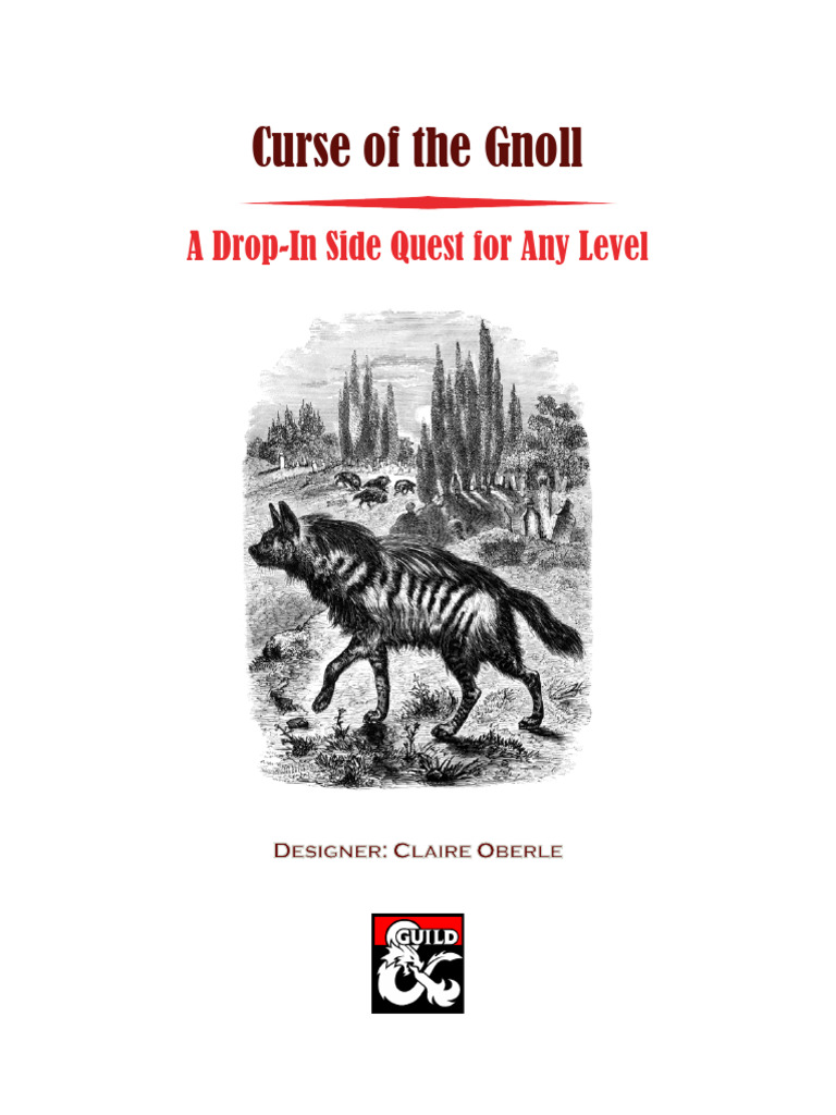 Curse of The Gnoll Drop-In Side Quest For Any Level | PDF | Wizards Of ...