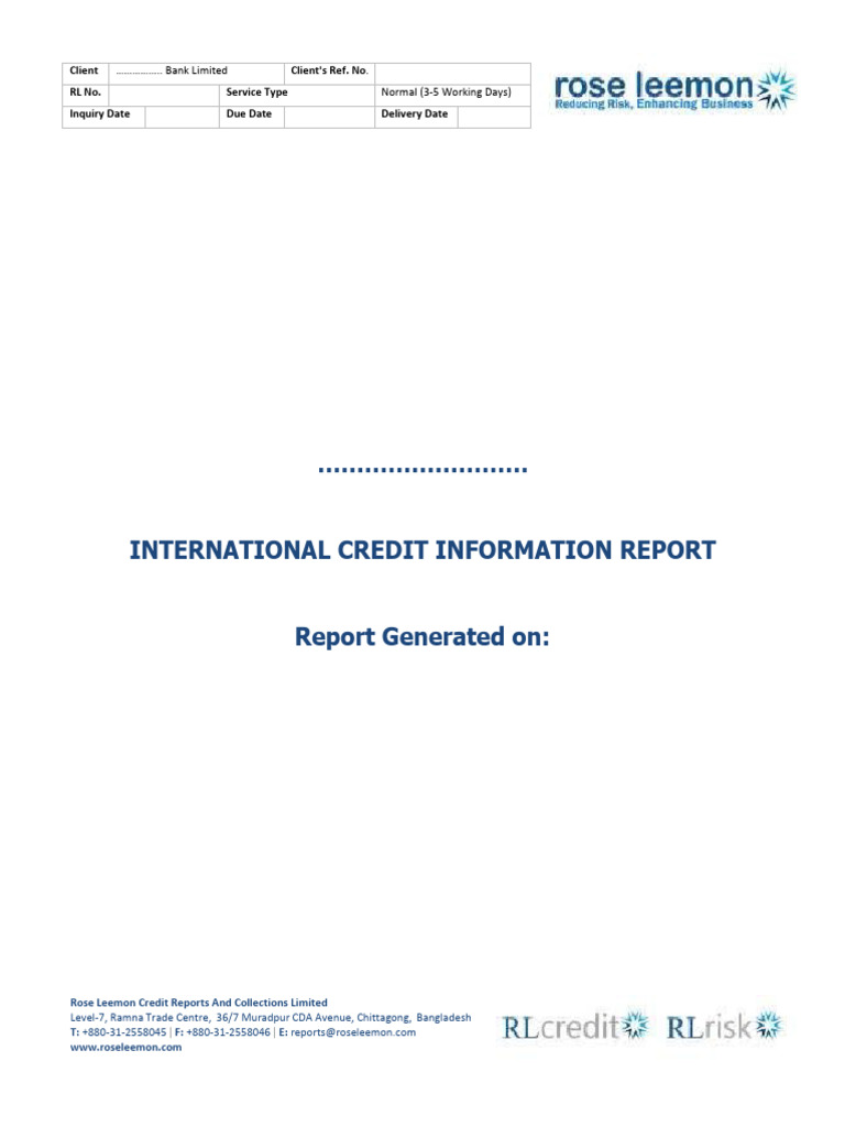 Sample Credit Report | Download Free PDF | Expense | Income