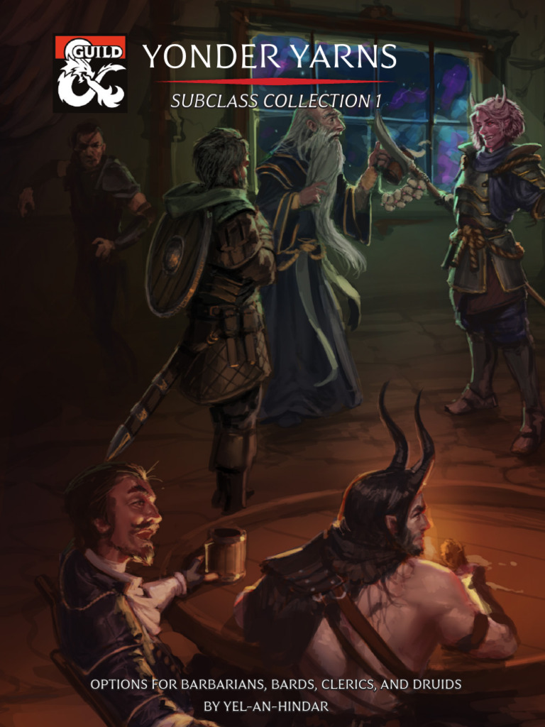 Yonder Yarns Subclass Collection 1 Color Barbarians Bards Clerics Druids | PDF | Dungeons ...