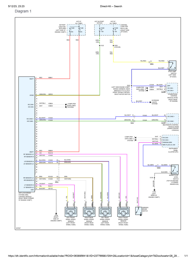 Diagrama Del ABS. #3 | PDF | Anti Lock Braking System | Land Vehicles