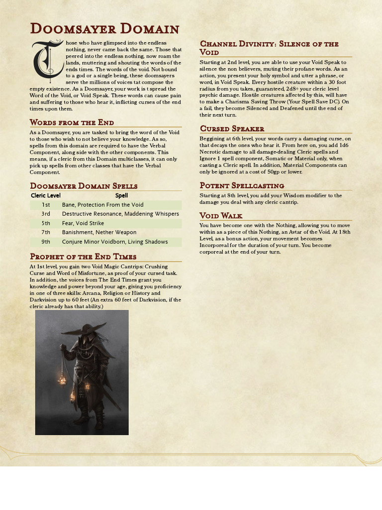 Doomsayer Domain | PDF